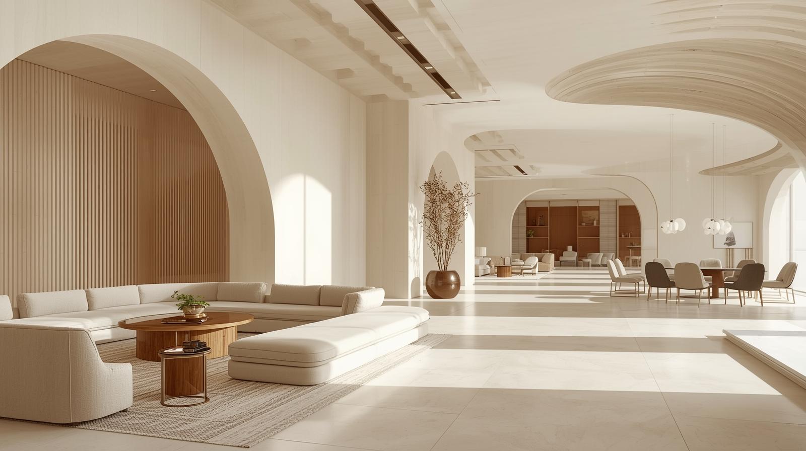 Curved Minimalism in Dubai Interiors: Cozy, Soft & Elegant Design ...